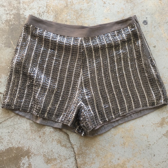 Forever 21 | Shorts | New Forever 2 Gray Sequence Party Shorts L | Poshmark